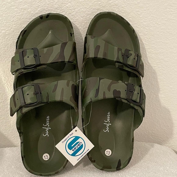 Surf Seven | Shoes | Nwt Double Buckle Slide Sandals Size 3 Adjustable ...